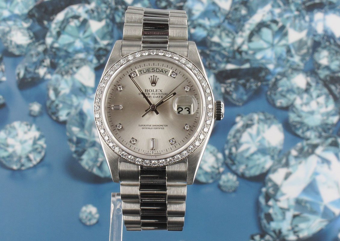 Watch Guru - Rolex - Day Date Diamond Bezel/Dial