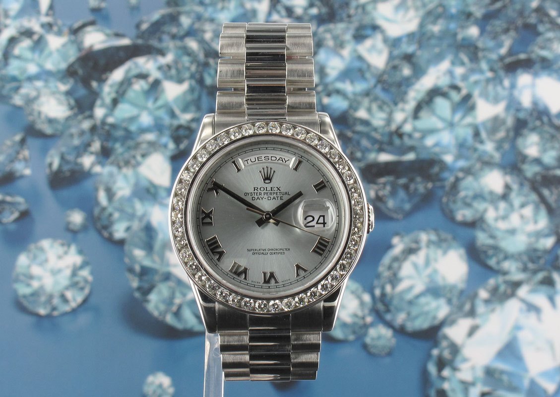 Watch Guru - Rolex - Day Date Platinum Ice Blue